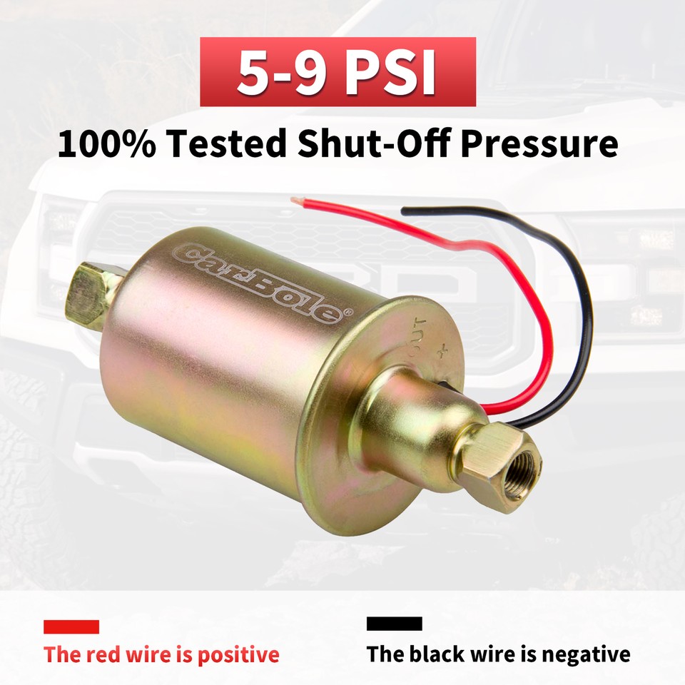 12V Universal Electric Fuel Pump Inline 5-9Psi Cars Trucks Tractors ...