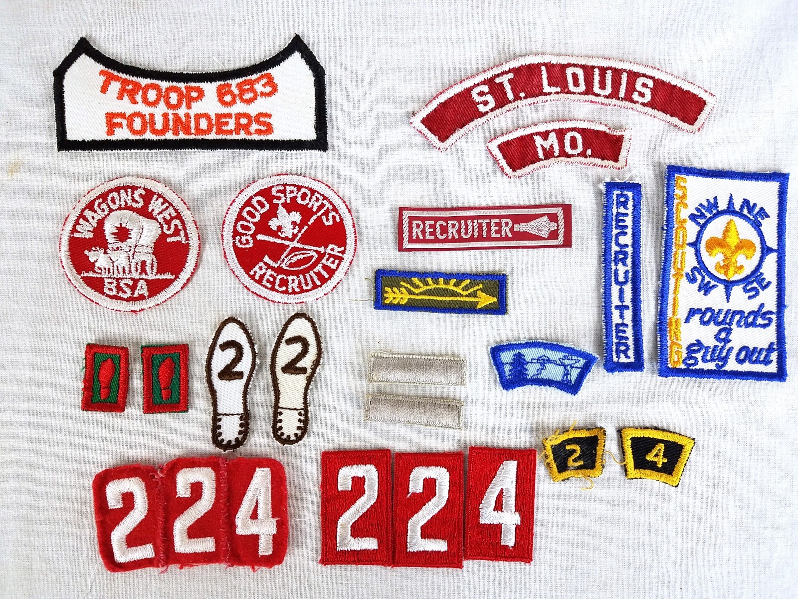 BSA 1960s Patch Lot of 20 St Louis Recruiter Troop Founders | eBay