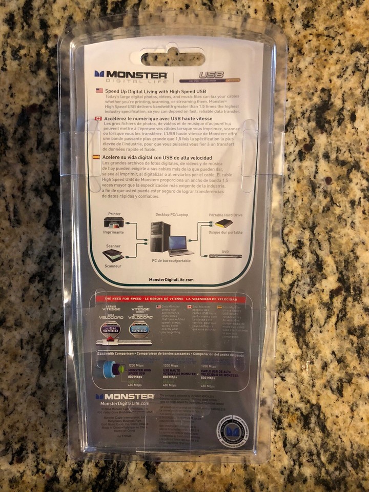 Monster Usb High Speed Cable 3ft | eBay