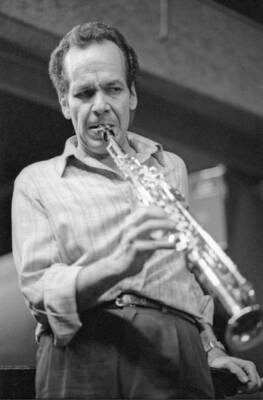 Soprano Sax Player Steve Lacy Performs Live On Stage Old Jazz Photo | eBay