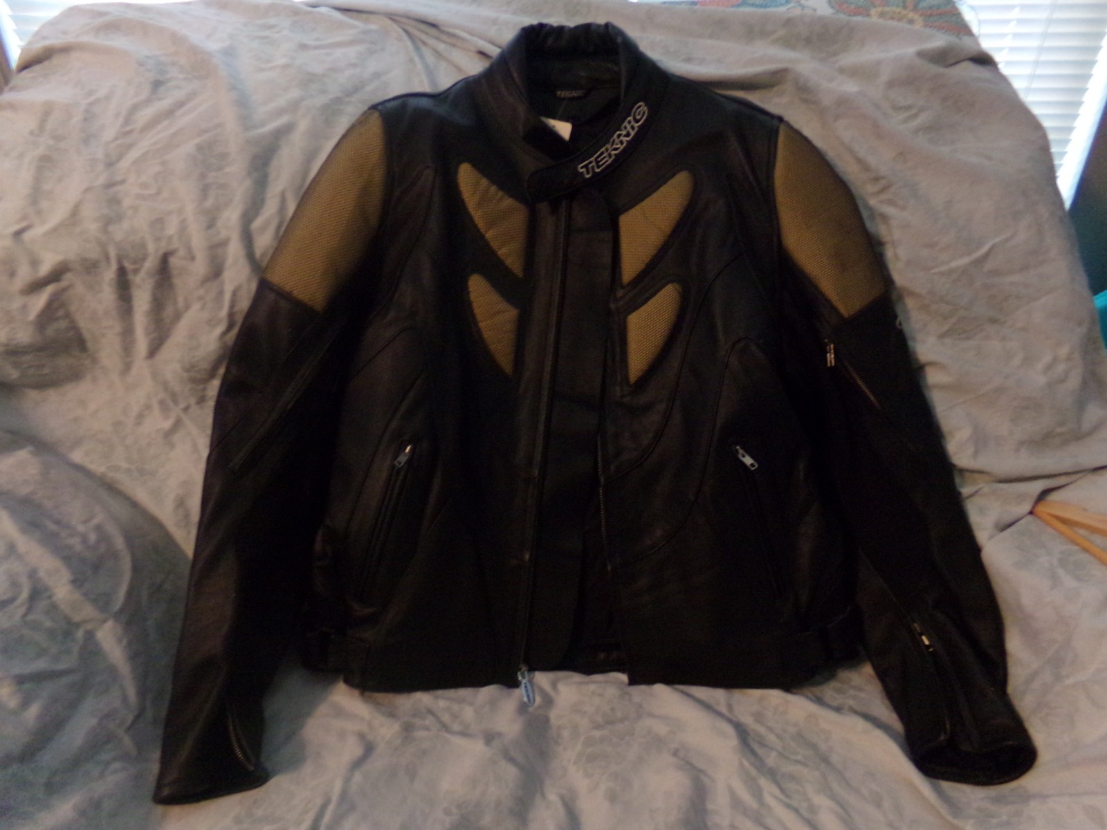 HEAVY DUTY TEKNIC KELVAR LEATHER MESH LINED JACKET/ BLACK/YELLOW | eBay