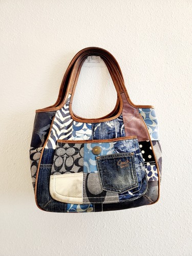 Coach Vintage Y2K Purse Denim Patchwork Blue Hand Bag Limited Edition ...