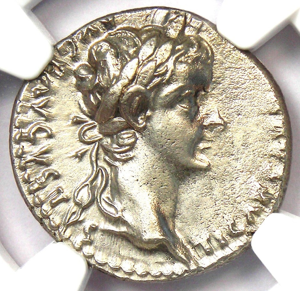 Tiberius AR Denarius Silver Tribute Penny Roman Coin 14-37 AD - NGC ...