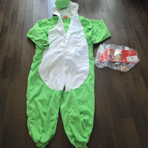 Yoshi Costume Super Mario Furry Full Body Suit Halloween Party Green M ...