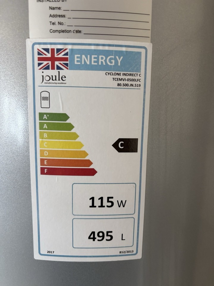 Joule Cyclone 500L unvented Indirect Hot Water Cylinder With G3 valves | eBay UK