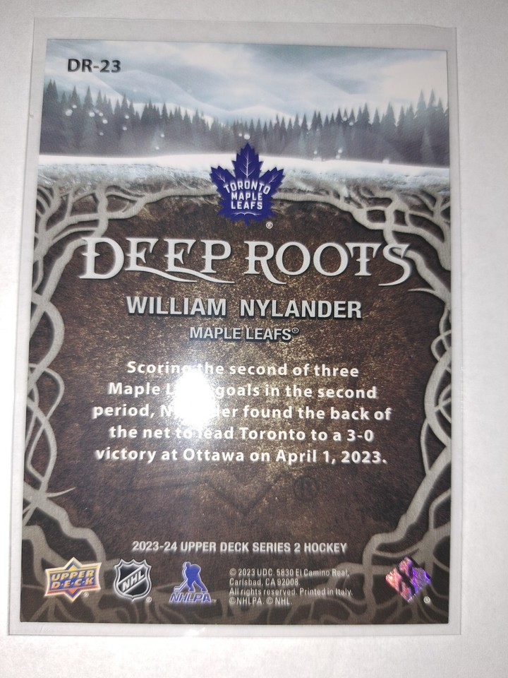 2023-24 Upper Deck Series 2 William Nylander Deep Roots #DR-23 Maple ...