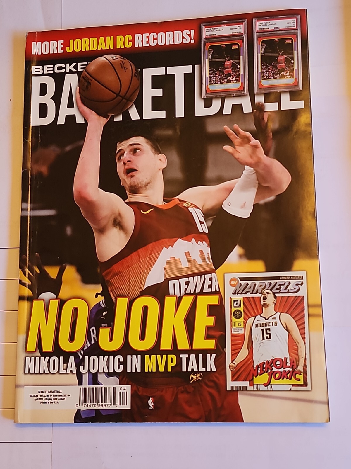 🔥📈⚡️NIKOLA JOKIC 2021 Beckett Basketball Magazine #343 Denver Nuggets 3 ...