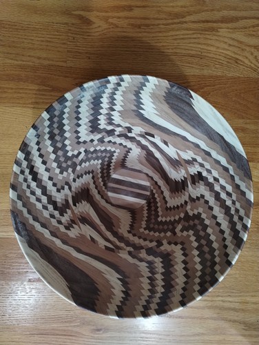 Handcrafted Turned Segmented Wood "Dizzy Bowl" over 1100 pcs, One of a ...