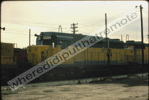 Orig. Slide Chicago & North Western CNW 802 EMD GP30 EX-CGW Proviso ILL ...