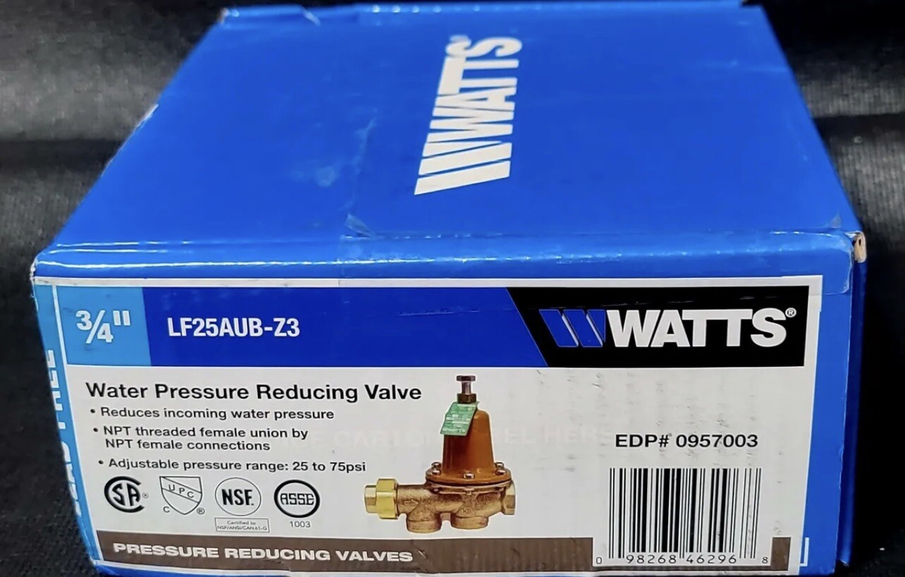 Watts LF25AUB-Z3 3/4" Lead Free Water Pressure Reducing Valve 3/4 in ...