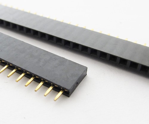 5pcs Single Row 40pin Female 2.54mm Pitch Flat PCB Panel Breakable Pin ...