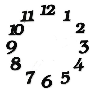 12 Deluxe Acrylic Clock Hour Markers With Double Sided Tape For Wall ...