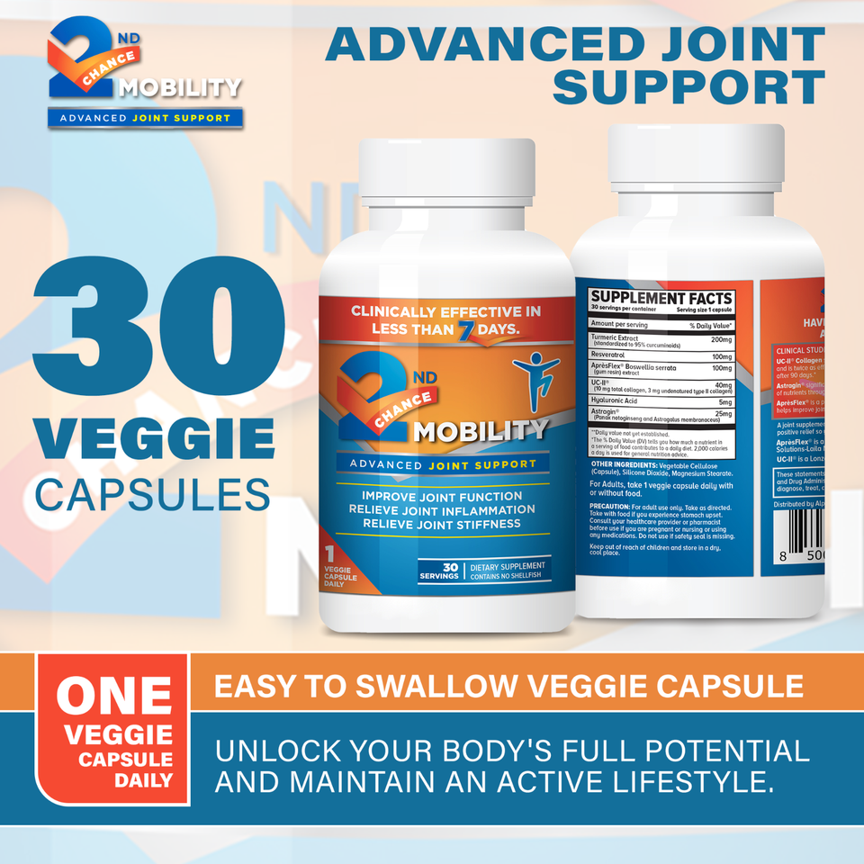 Advanced Joint Support 2ndChance Mobility 30 cap, Instaflex Advanced ...
