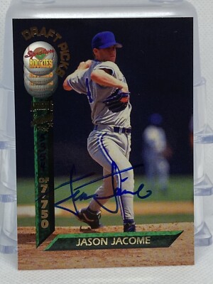 1994 Signature Rookies Draft Picks Auto /7750 Jason Jacome #94 Rookie ...