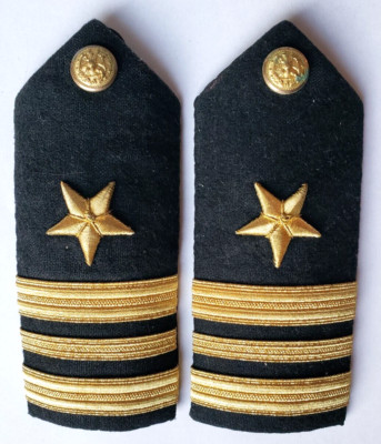 GENUINE U.S. NAVY HARD SHOULDER BOARDS: LINE LIEUTENANT COMMANDER 5-1/2 ...