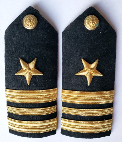 GENUINE U.S. NAVY HARD SHOULDER BOARDS: LINE LIEUTENANT COMMANDER 5-1/2 ...