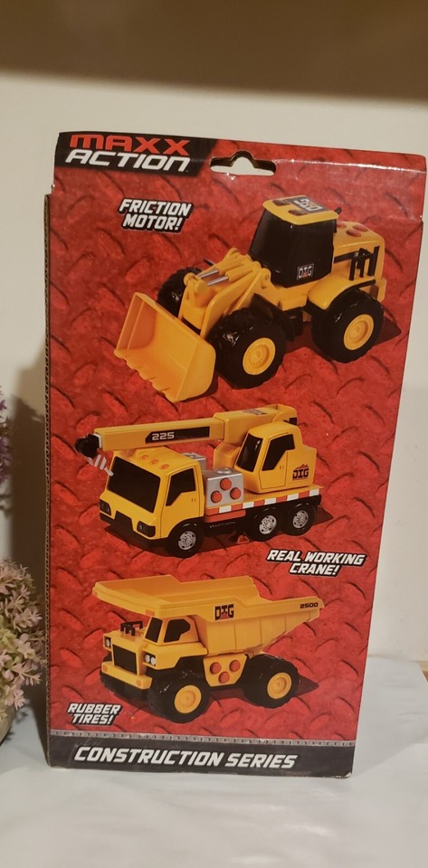 MAXX Action Construction Vehicles w/ Lights & Sound (Box Has Some ...