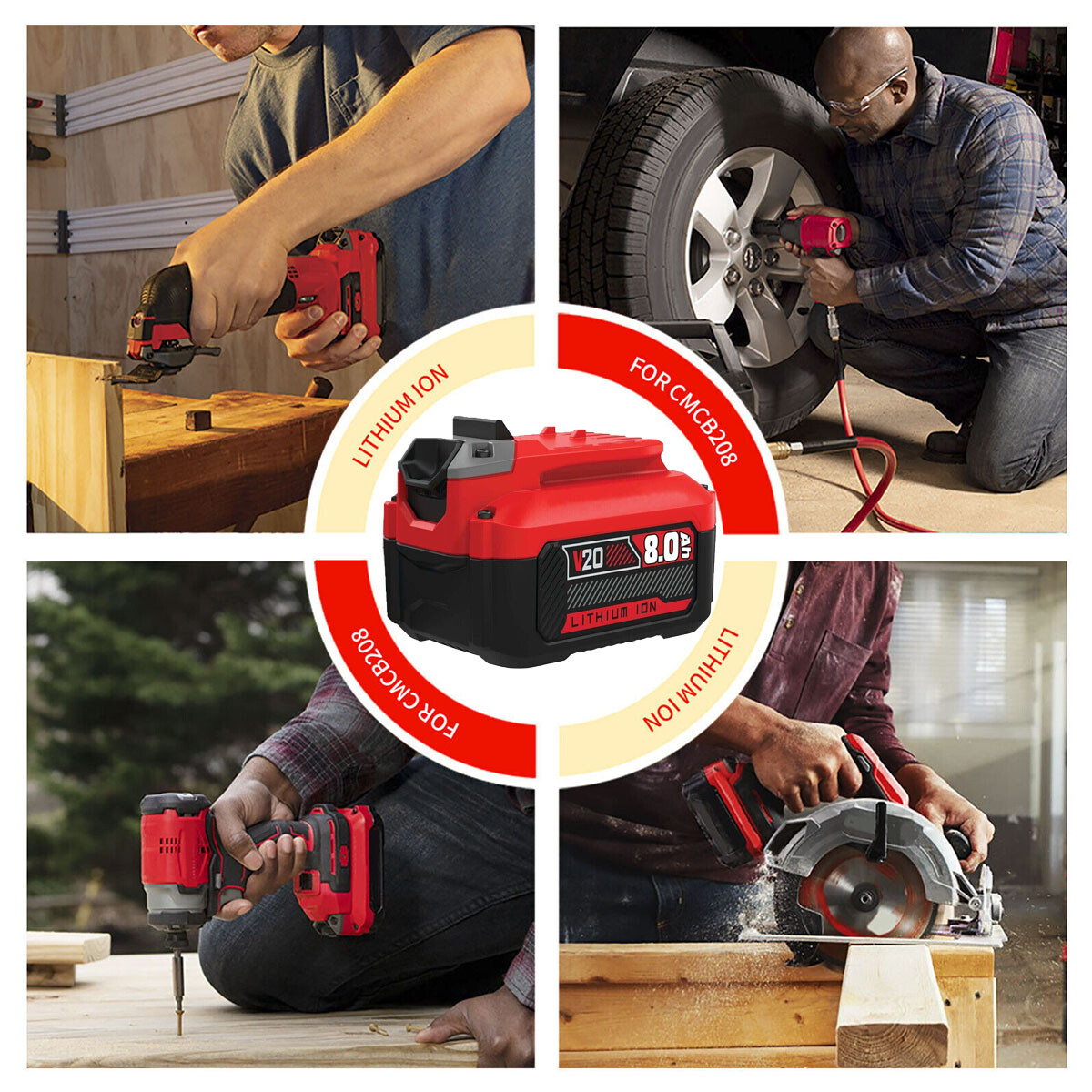 20V for Craftsman CMCB204 V20 Lithium Ion Battery Pack CMCB204CK ...