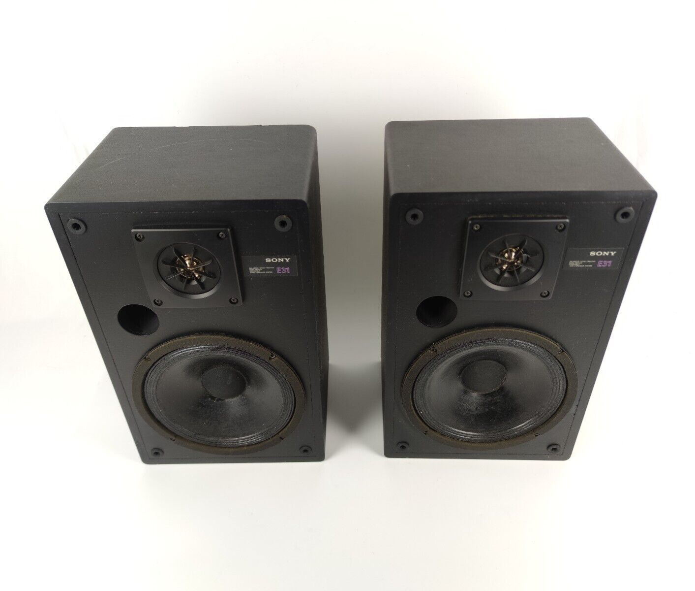 COPPIA CASSE VINTAGE SONY E31 DIFFUSORI BASS-REFLEX 2 WAY 2 SPEAKER ...