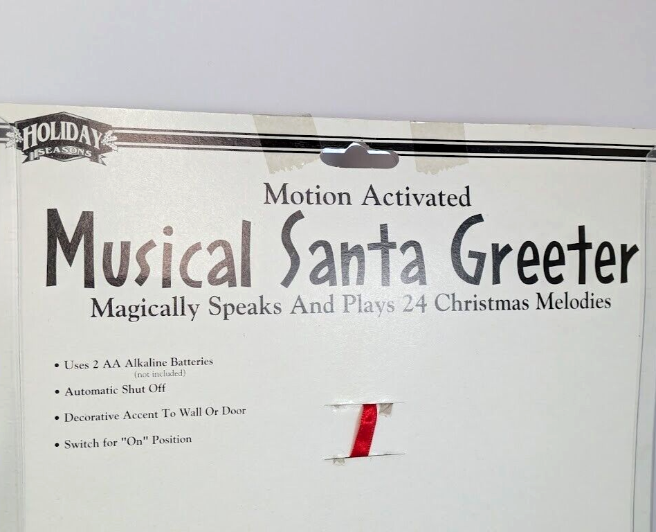Musical Santa Greeter Motion Activated 24 Melodies Talks Christmas Vtg ...