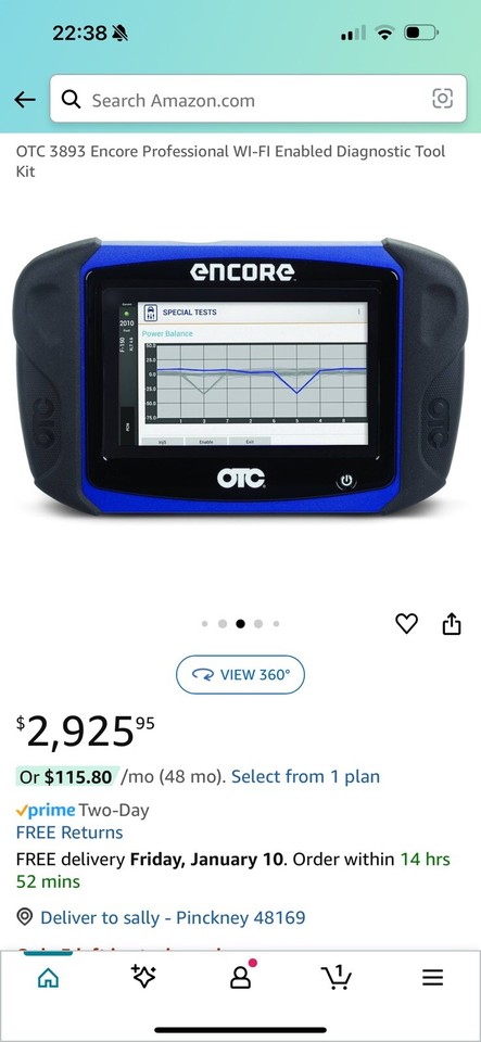 $3300 OTC 3893 Encore Professional WI-FI Enabled Diagnostic Tool Kit ...