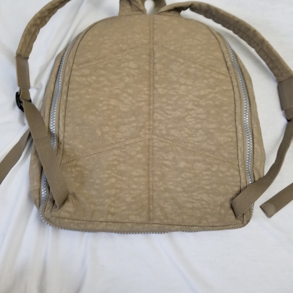 Kipling Hal Expandable Backpack Large Beige Tan Hiking Outdoor School ...