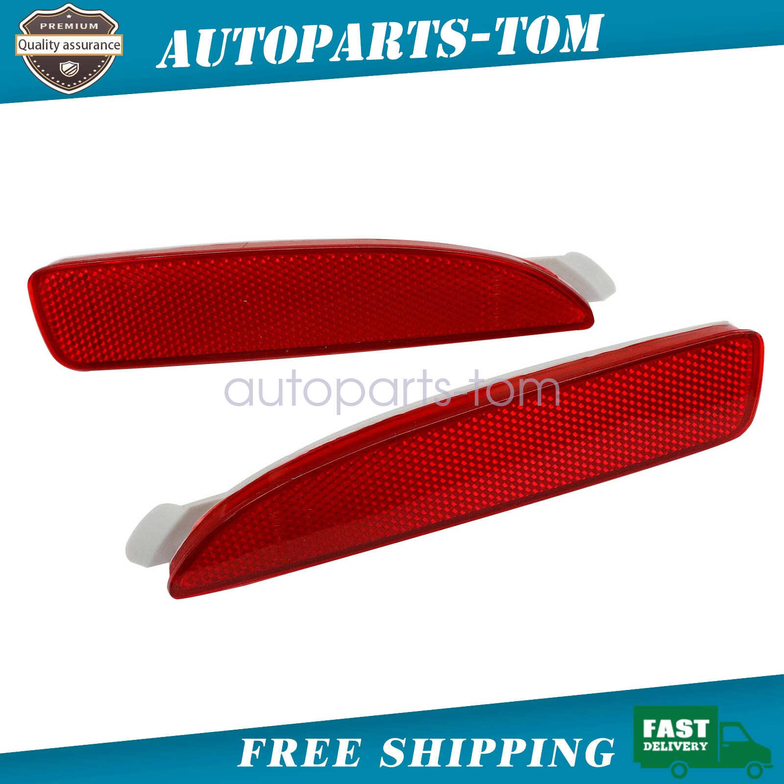 Bumper Reflector Set For 14-18 Mazda 3 Rear Left and Right D350515M0E ...