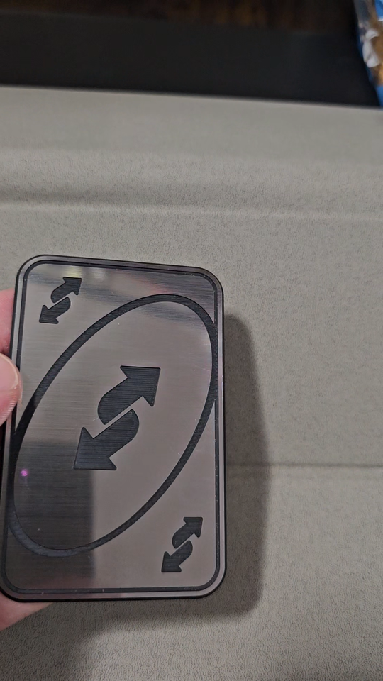 Engraved UNO Reverse Card - Fits in Wallet! 2.125" x 3.5" - 1/16" | eBay