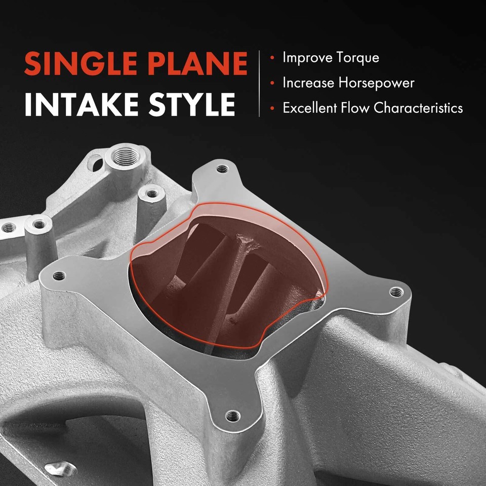 Vortec Single Plane Small Block High Rise Intake Manifold for Chevy 350 ...