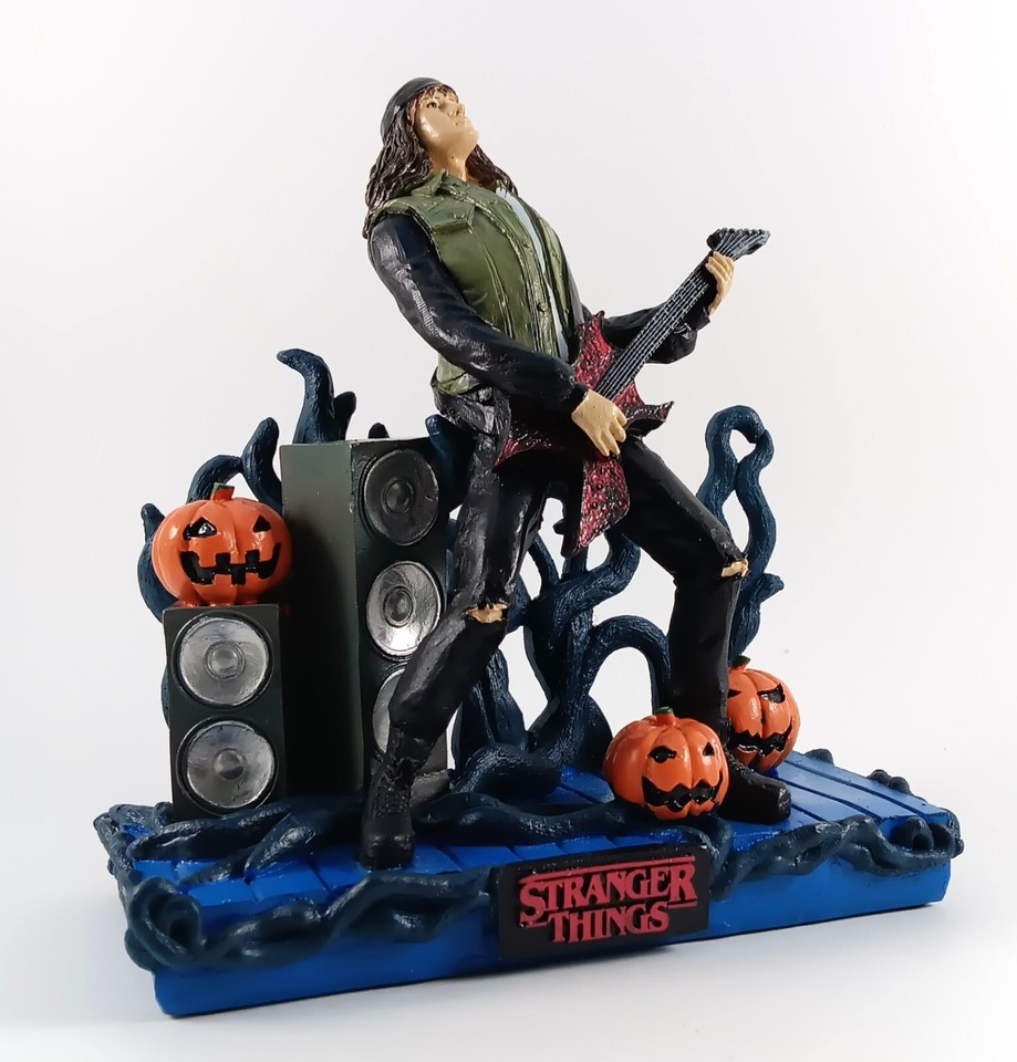 Stranger Things Resin Statue Eddie Munson Playing Guitar 8” Halloween ...