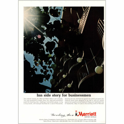 1967 Marriott: Inn Side Story Businessmen Vintage Print Ad | eBay