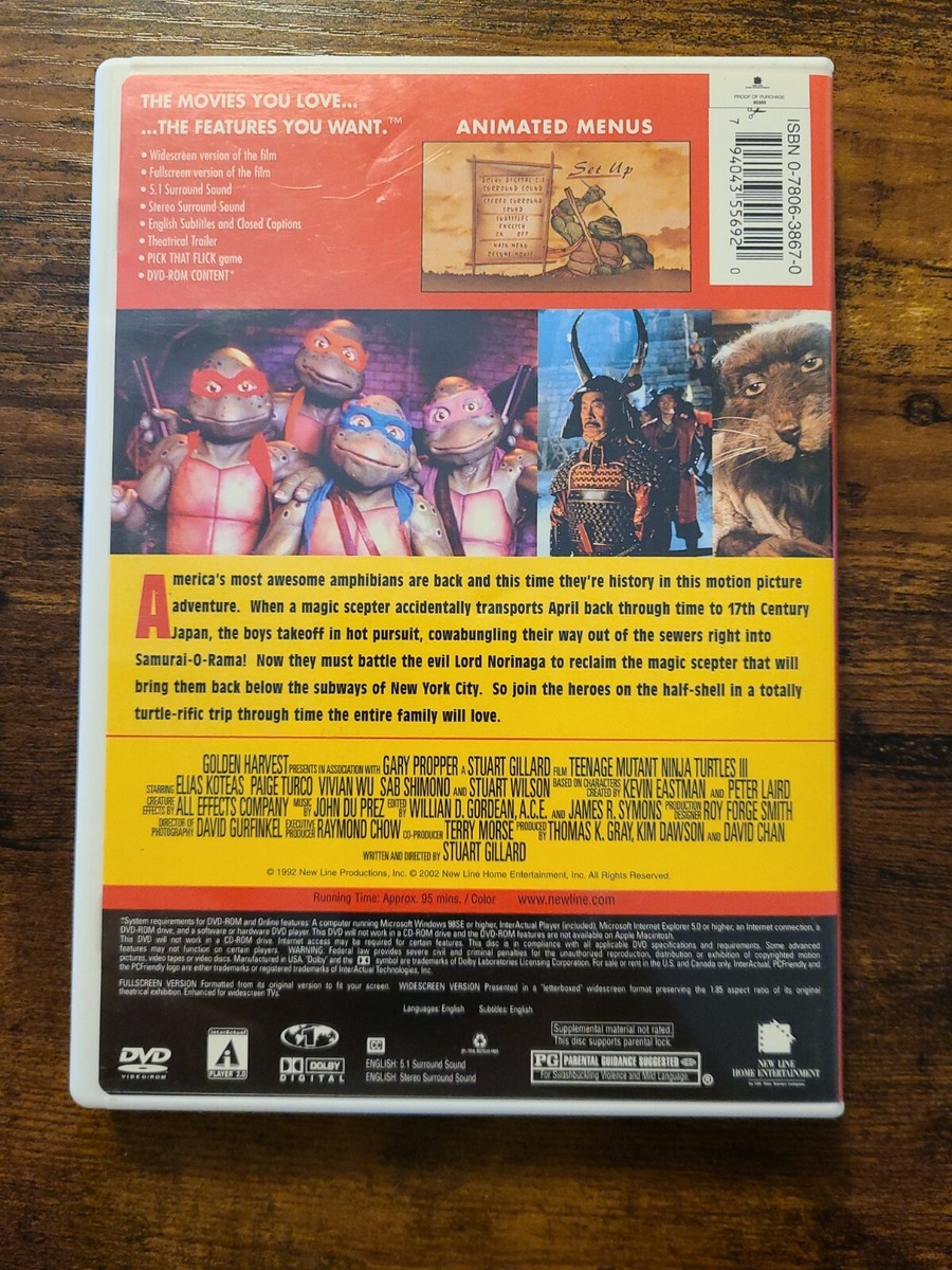 Teenage Mutant Ninja Turtles Movie Dvd Cover Teenage Mutant Ninja