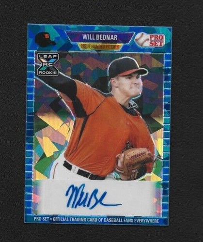 2021 Pro Set Metal Baseball Will Bednar Crystal Blue Auto 16/25 ...