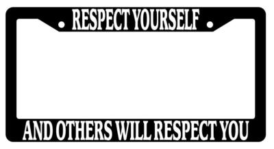 Black License Plate Frame Auto Accessory Respect-Yourself | eBay