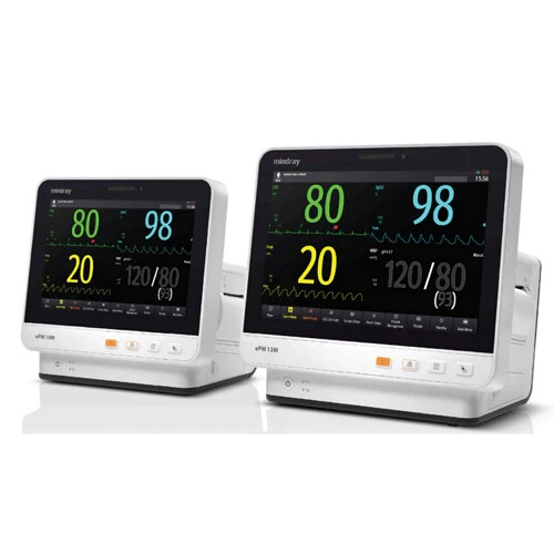 Mindray ePM 12M Patient Monitor ECG NIBP Arrhythmia Nellco SpO2 Temp ...