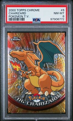 2000 TOPPS CHROME POKEMON T.V. #6 CHARIZARD PSA 8 | eBay