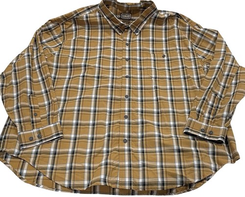CE Schmidt Workwear Button Down Shirt Mens 3X Brown Black Plaid Long ...