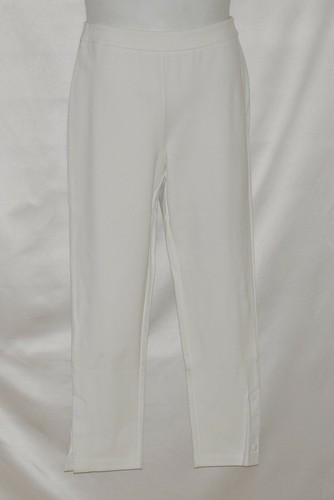 Joan Rivers Regular Signature Ankle Pants with Snap Cuffs Size S White ...