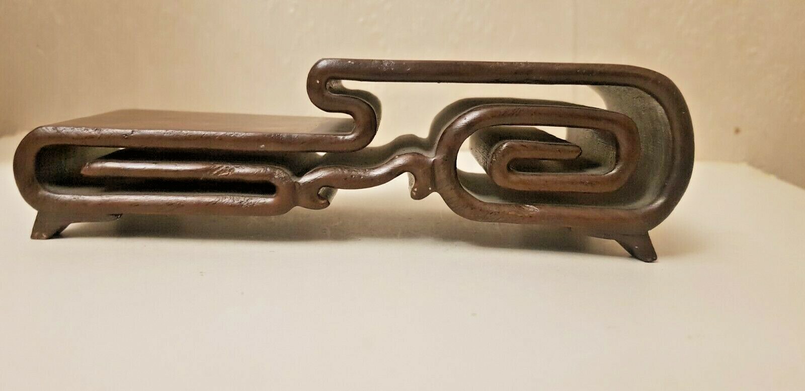 Vintage Chinese Wooden Stand Display for Netsuke | eBay