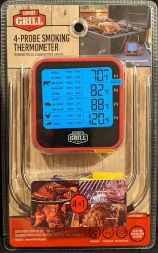Expert Grill Four Probe Waterproof BBQ Grilling Thermometer | XG10-107 ...