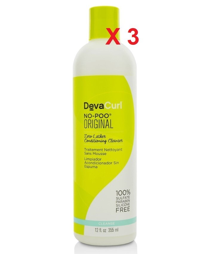Devacurl No-Poo Original Shampoo 12 Oz (Pack of 3) Free Same Day ...