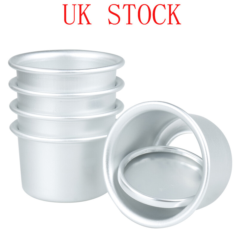 Aluminum Round Shape Mini Cake Pan Tin Removable Bottoms DIY Baking ...