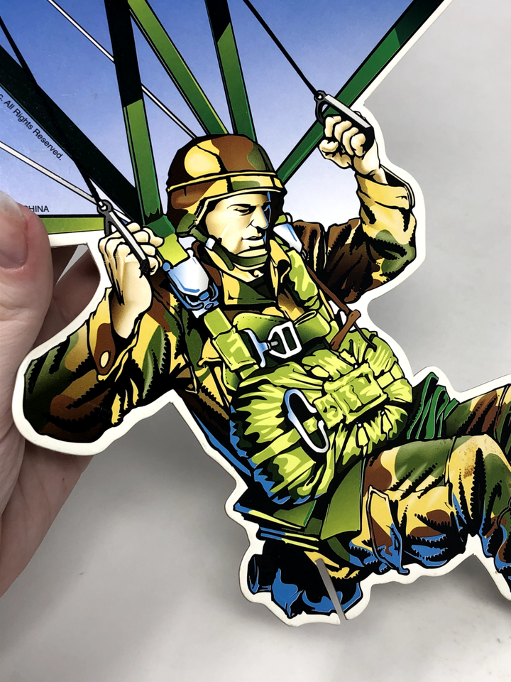 Rare Parachute GI Joe 1998 Cardboard Cut Out Fan Hasbro Contempo | eBay