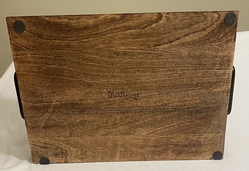 Thirty-One Close To Home Serving Tray Mango Wood “Rest & Relax” EUC | eBay