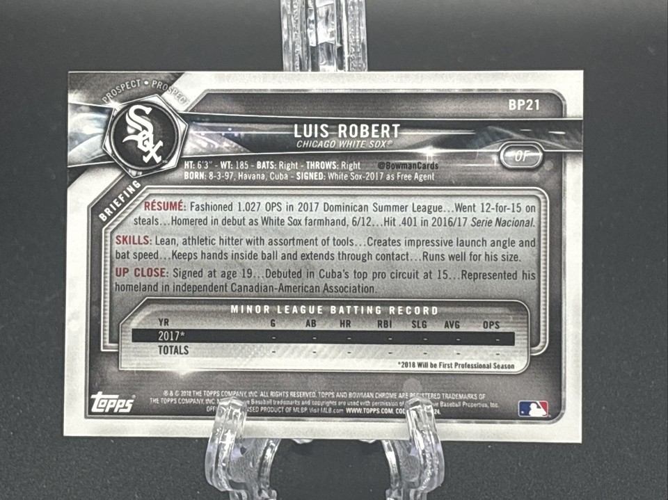 2018 Bowman 1st Bowman Luis Robert Rookie Card R26551 | eBay