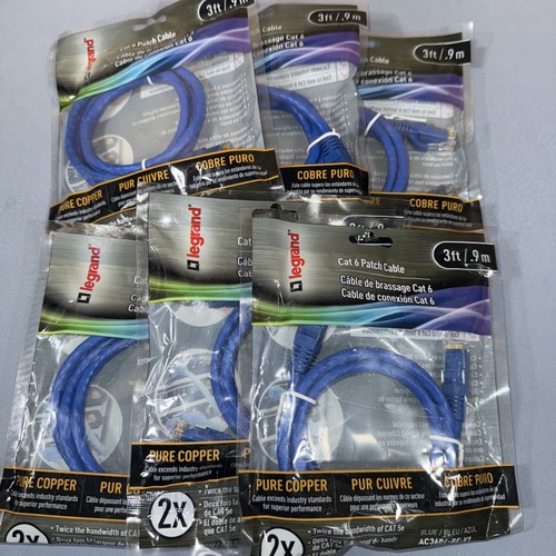 6 Pc Legrand - Cat 6 Patch Cable Cord Snagless 3ft - Retail / Resell ...