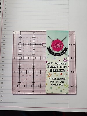 Tula Pink 4.5" Square Fussy Cut Ruler With Unicorn Grip | eBay
