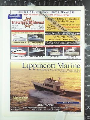 2006 ADVERTISING for Lippincott Marine Mainship 43 trawler motor yacht ...