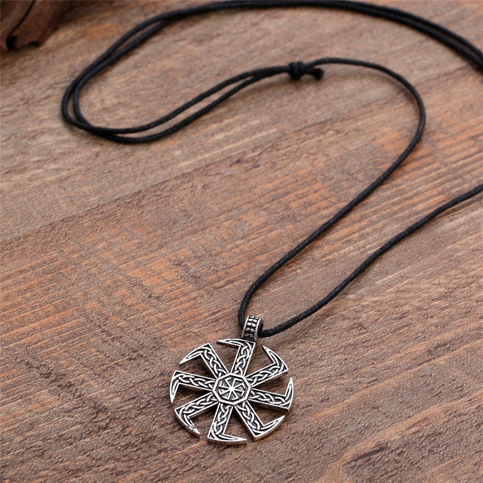 Slavic Kolovrat Pendant Amulet Slavic Sun Wheel Necklace Kolovrat Pagan ...
