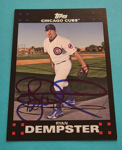 RYAN DEMPSTER (WS) Hand Signed 2007 Topps #9 Chicago Cubs Autograph ...